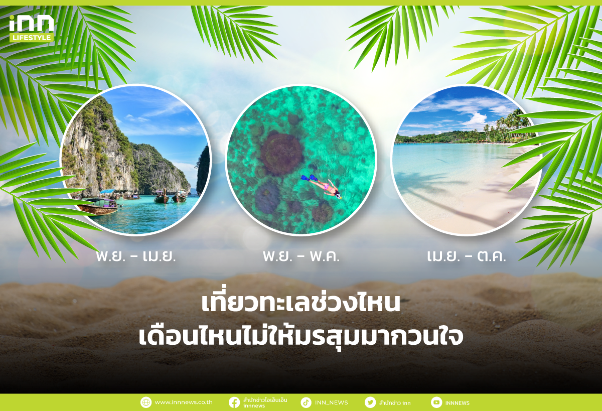 เที่ยวทะเลช่วงไหน เดือนไหนไม่ให้มรสุมมากวนใจ