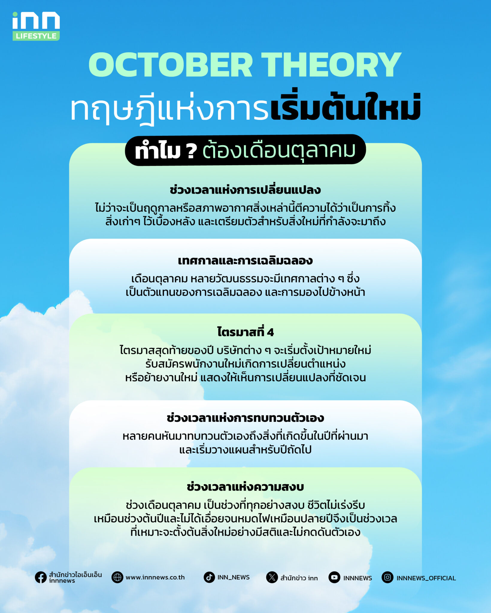 October Theory ทฤษฎีแห่งการเริ่มต้นใหม่ในเดือนตุลาคม